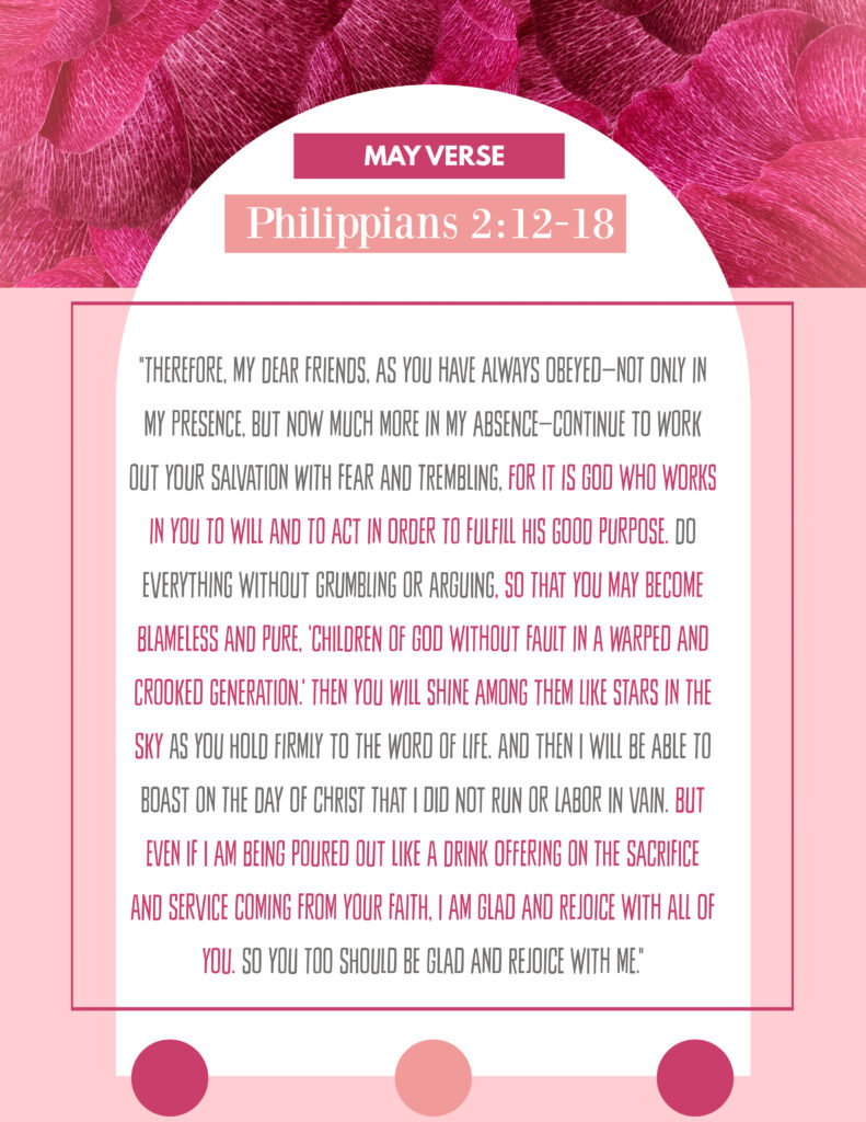 Freedom From Myself (May Verse—Philippians 2:12-18) – KendraNicole.net